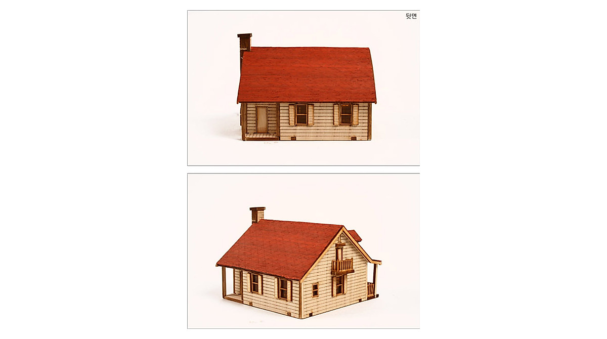 Western House Wooden Model Kit – DIY Desktop Craft by Young Modeler