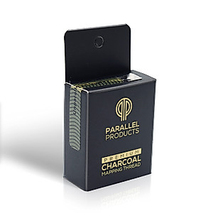Parallel Products - Premium Eyebrow Mapping String for Microblading - Pre-Inked - 1 mm Charcoal Thread - Essential Brow Microblading Supplies - 15 Meters per Box
