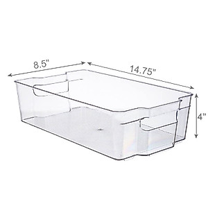 JS HomeDesign - Fridge Organizer, Pantry Organizing and Clear Storage Bins, Cabinet Organizing with Handles