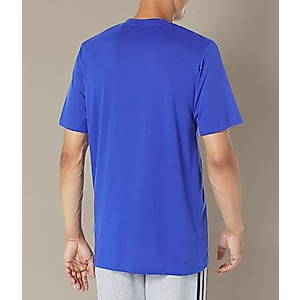 adidas Men's Essentials Feel Ready Training T-Shirt, Lucid Blue/Semi Lucid Blue/Black, Large