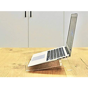 STYLEZONE Portable Acrylic Laptop Stand Detachable Laptop Raiser Laptop Cooling Support Holder Compatible with MacBook Air Mac Pro Dell Notebooks 11-17 Inch