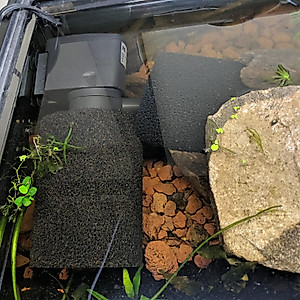 Qzbhct 2 Pack Foam Filter Sponges for Canister Filters and Aquaclear 70/110 Filters X-Large Overflow Filter Box Intake Round Pre-Filter 5.91" x 4.13"