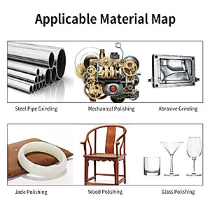 BAYTORY 8 Pcs Wool Polishing Buffing Pad Set, 4 inch Synthetic Polisher Wheel with M10 Thread Backing Plate and Drill Adapter for Car Polishing, Buffing and Cutting