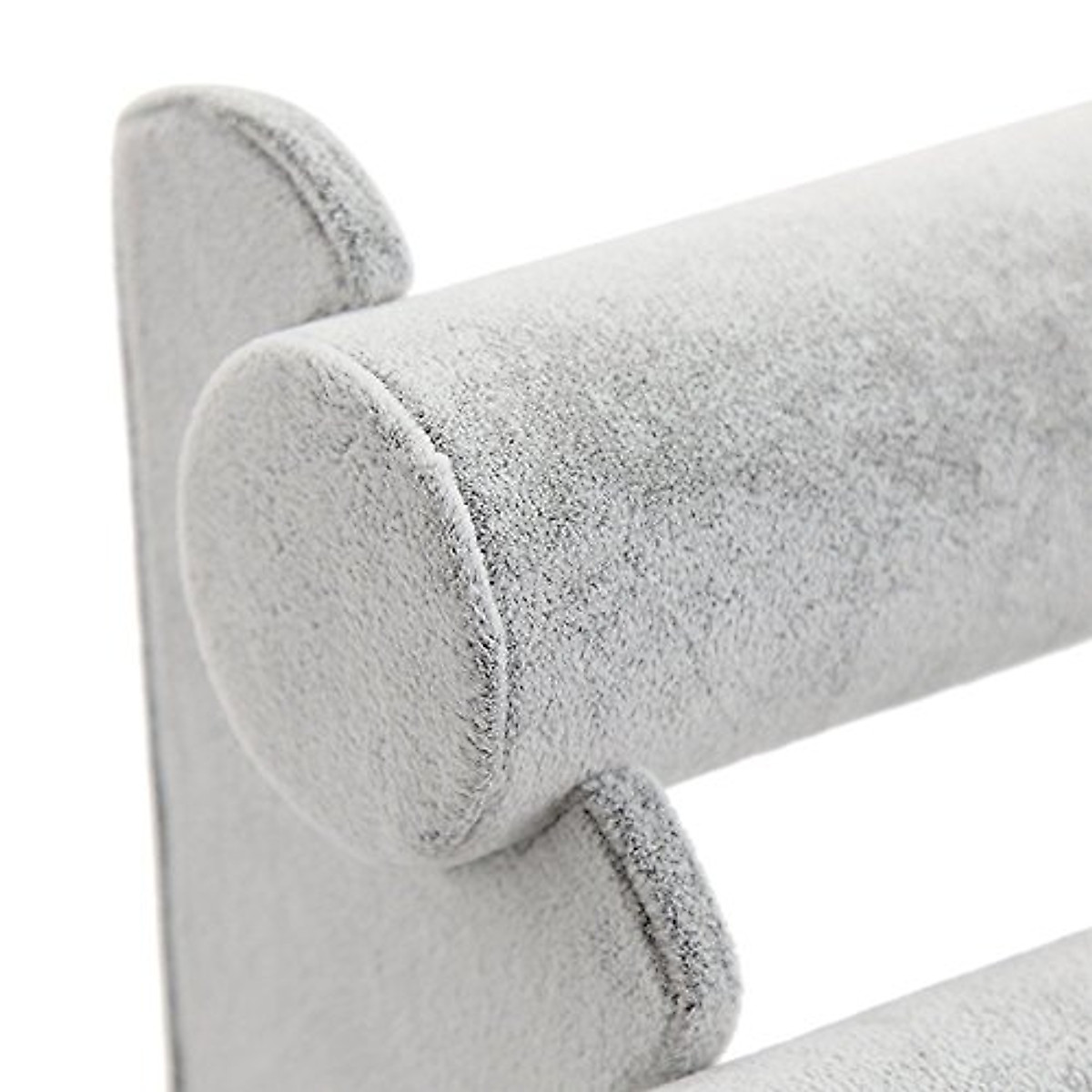 Wudygirl Triple Bracelet Holder Jewelry Display Stand Watch Bangle Bar Necklace Storage Organizer Gray (Ice Velvet 3 Tier)