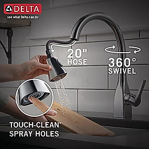 Delta Faucet Mateo Brushed Nickel Kitchen Faucet, Kitchen Faucets with Pull Down Sprayer, Kitchen Sink Faucet, Faucet for Kitchen Sink with Magnetic Docking Spray Head, Arctic Stainless 9183-AR-DST