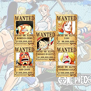 FOTNDS 10pcs New Edition 28.5cm×19.5cm OP Pirate Anime Wanted Poster