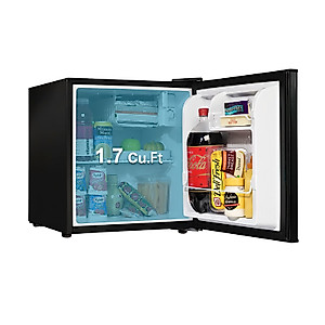 Galanz - 1.7 cubic foot compact dorm refrigerator, Black