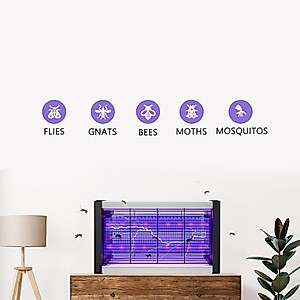 LED Bug Zapper Indoor, 10 Years Lifespan 3 Lamps Sustainable Less Power, 4200V Powerful Electric Mosquito Zapper, Durable Fly Trap Mosquito Trap, Fly Killer Fly Zapper