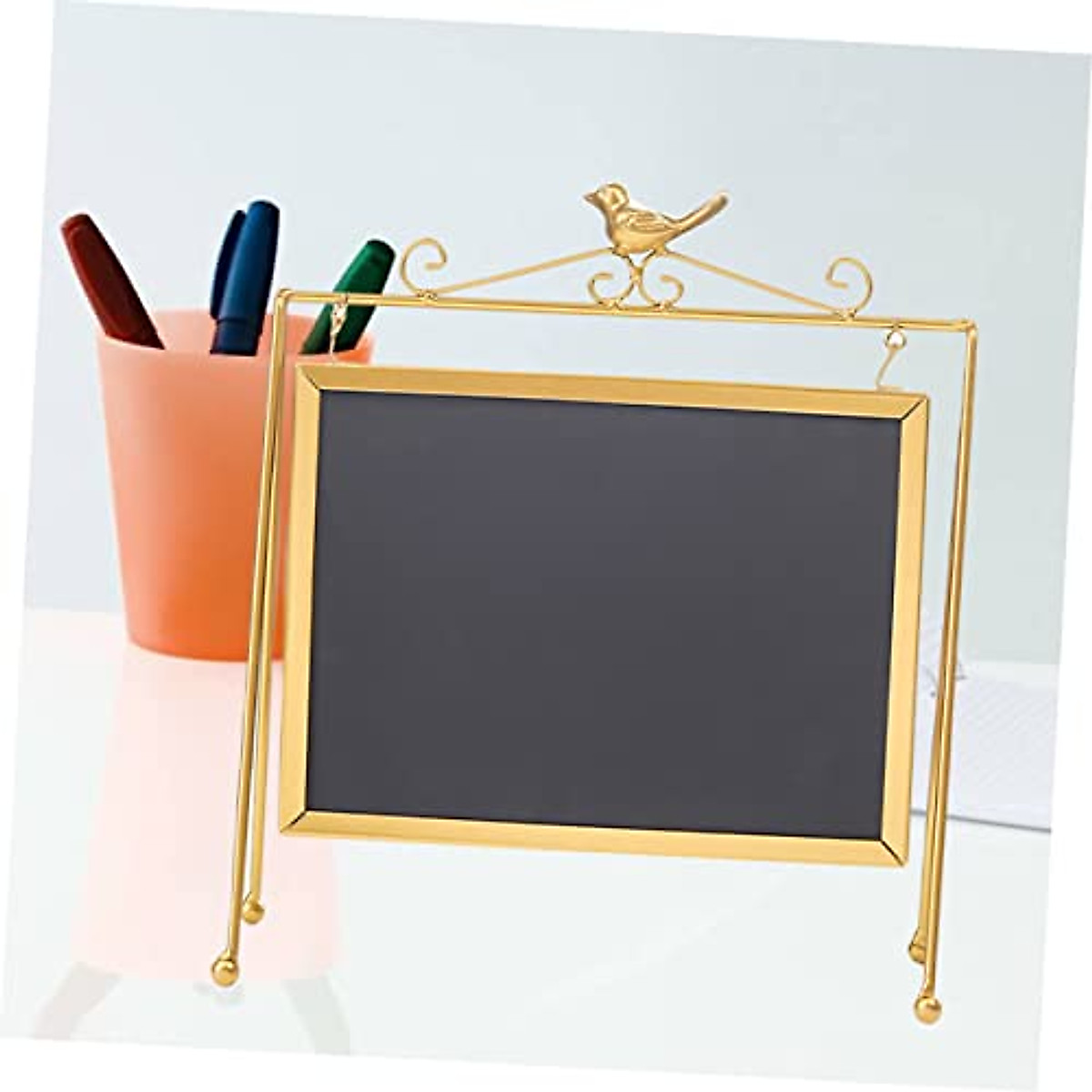 STOBOK Wedding Decor Black Chalkboard Black Decor Small Chalkboard Sidewalk Blackboard Message Board Sign Store Blackboard Table Blackboard Coffee Shop Blackboard The Sign Decorate Bamboo
