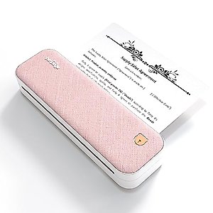 PeriPage A40 Thermal Portable Printer, Supports 8.26"x11.69" US Letter, Wireless Inkless Bluetooth Mobile Travel Printer, Compatible with Android and iOS, Prints Documents,Tattoo Paper, Photos(Pink)