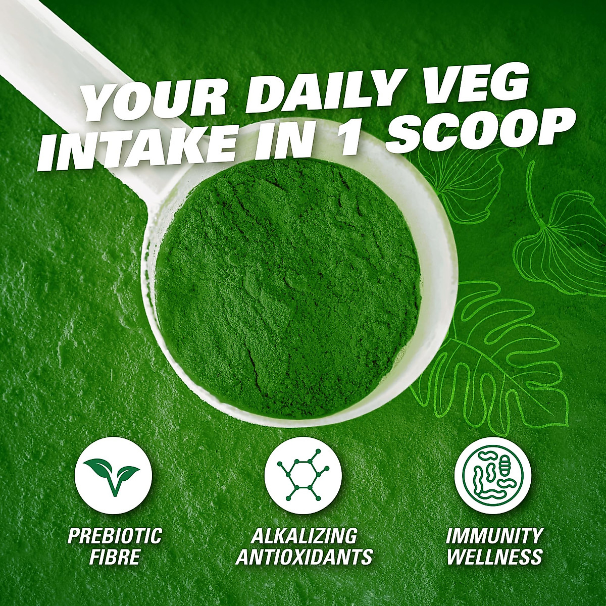 EHP Labs OxyGreens Super Greens Powder - Spirulina, Chlorella Superfood, Green Juice Powder & Greens Supplements with Prebiotic Fibre, Antioxidants & Immunity Support, 30 Serves (Strawberry Margarita)