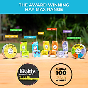 HayMax Allergen Barrier Balm for Kids, 0.17 fl oz (5ml), Organic, Natural & Non-Drowsy, Children Hay Fever Allergy Relief - Traps Pollen, Dust & Pet Allergen - Ragweed & Cedar