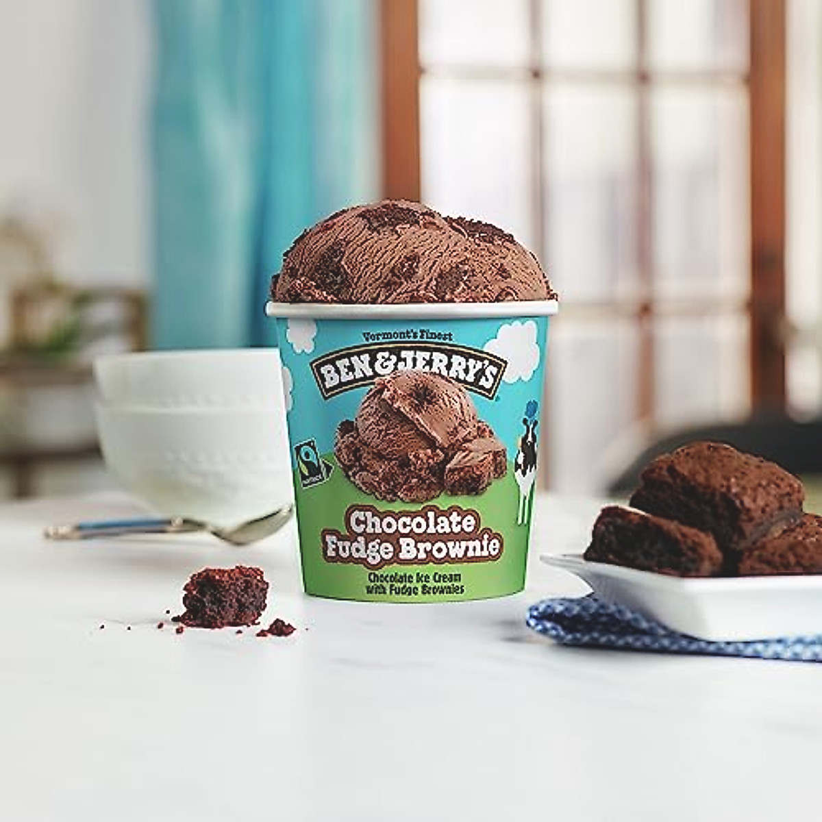Ben & Jerry's Chocolate Fudge Brownie Ice Cream Pint Non-GMO 16 oz
