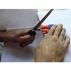 Kitchen knife Sharpener, Made to sharpen blade back to original edges. (White with Blue Anti-Slip Grip)