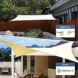 Hokimder 66 Pcs M6 Awning Attachment Set, Heavy Duty Sail Kit for Sun Shade Sail Installation, 304 Stainless Anchor Turnbuckles Sun Shade for Garden Courtyard Outdoors Replacement