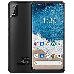 CUBOT Note 8 Smartphone Without Contract, 4G Android 11 Mobile Phone, 5.5 Inch HD Display, 13MP + 5MP Camera, 3100mAh Battery, 2GB/16GB, 128GB Expandable, Dual SIM Black