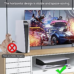 Horizontal Stand for PS5 Console with 4-Port USB Hub,MENEEA Upgraded Base Skate Holder Accessories for Playstation 5 Disc & Digital Edition,3 Charging Port Extension &1 USB 2.0 Data Port