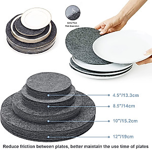 VERONLY China Dinnerware Storage Containers Set- Dish,Mug,Stemware Storage Cases - Quilted Box Bins Stackable with Divider,handles,Clear Window for Cups,Plates,Wine Glasses Moving Set of 6