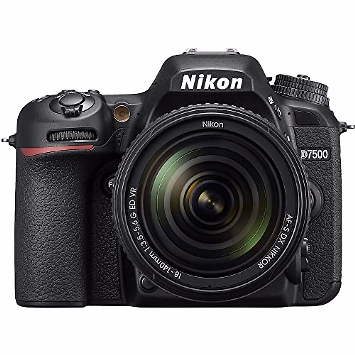 Nikon D7500 20.9MP DSLR Digital Camera with 18-140mm VR Lens (1582) Deluxe Bundle with 64GB SD Card + Large Camera Bag + Filter Kit + Spare Battery + Telephoto Lens (Renewed)