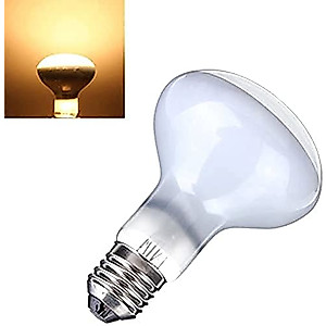 Qixivcom 2-Packs 50W Reptile Heat Lamp Basking Bulb E26/E27 110V UVA Basking Spot Daylight Heat Lamp Glass Heating Lamp Reptile Heater for Bearded Dargon Turtle Aquarium Aquatic Lizard Chicken Coop