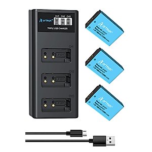 Artman 3-Pack LP-E17 Batteries 1300mAh and 3-Channel LCD Charger Pack for Canon EOS RP R10 R8 R50 Rebel T6i T7i T8i T6s SL2 SL3 EOS M3 M5 M6 200D 77D 750D 760D 800D 8000D KISS X8i Camera