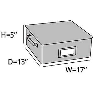 Covermates Keepsakes - Zip-Top Storage Box - Heavy Duty Polyester- Reinforced Handles - Stackable Design - Indoor Storage-Graphite