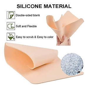 Blank Tattoo Practice Skin - Romlon 20Pcs Tattoo Skin Practice 8'' x 6'' Double Sides Tattoo Skin Microblading Eyebrow Fake Skin for Tattoo for Beginners and Experienced Artists Tattoo Supplies