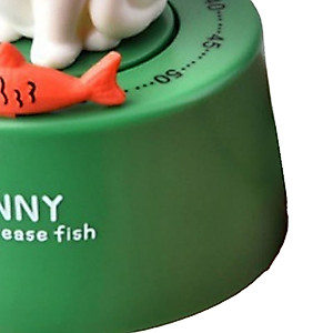 Cute Kitchen Timer, 60 Minute Visual Countdown Timer Mechanical Movement for Cooking for Studying (RB576 Green)