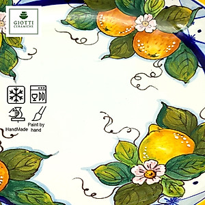 X Large Ceramic Bowl for Kitchen - Italian dinnerware pasta bowl - Platter serving tray - Hand painted Tuscan pottery bowls - Made in Italy plates set - Ceramics salad tuscan soul pottery