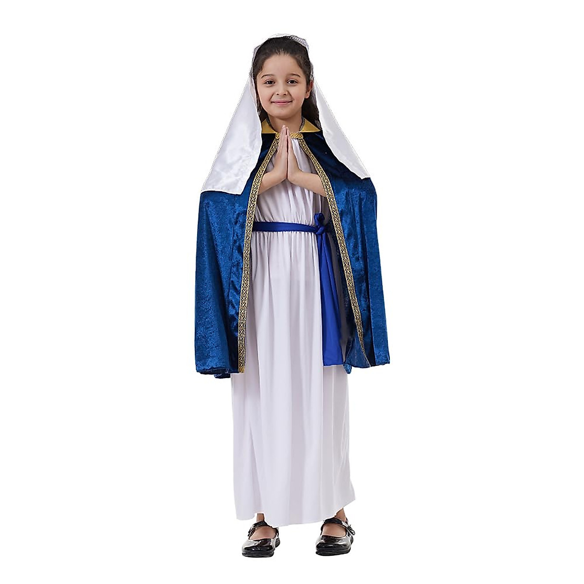 EraSpooky Girls Virgin Mary Costume Biblical Characters Nativity Dresses for Kids