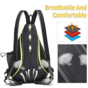 JIELV 3 in 1 Sling Bag,Crossbody Backpack Shoulder,Casual Daypack Multipurpose Rucksack with USB Port Outdoor Cycling Hiking Travel for Men Women(Light Blue)