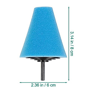 SEWACC Polishing Cone Car Buffers Polishing Kit Duffing 3 inch Car Hub Polishing Sponge Pads Polishing Wheel Foam Ball Sealing 6PCS/ Set for Aluminum Stainless Steel Car Care