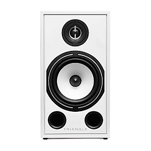 triangle - BOREA BR03 Hi-Fi Bookshelf Speakers - Power handling 100W - Output 90 dB/W/m - Versatile Music and Home Cinema - 206 x 380 x 314 mm - White (Pair)