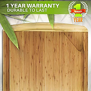 30 x 20 Bamboo Extra Large Cutting Board - Wooden Stove Top Cover Noodle Board - Meat Cutting Board for BBQ - Turkey Carving Board - Extra Large Charcuterie Board - Over the Sink Cutting Board