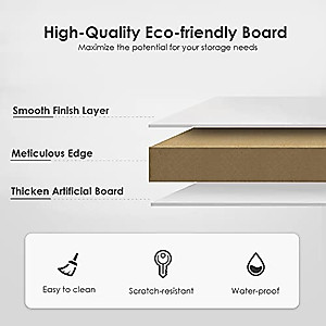 STARY 5 Shelf Bookcase White Tall Bookshelf for Bedroom 5 Tier Modern Wood Bookshelf 33" Wide 60" Tall