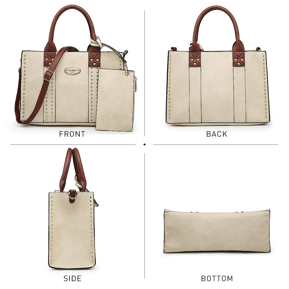 Dasein Purses Handbags for Women Tote Wallet Set Top Handle Satchel Shoulder Hobo Bag 3pcs