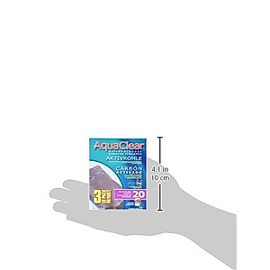AquaClear 20 Activated Carbon Inserts, Aquarium Filter Replacement Media, 3-Pack, A1380