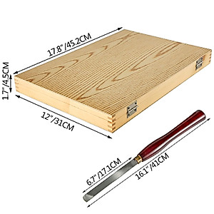 Mophorn Woodworking Lathe Chisel Set 8 Piece Set Lathe Chisel HSS Steel Blades Wood Turning Tools Wooden Case for Storage for Wood Carving Root Carving Furniture Carving Lathes Red