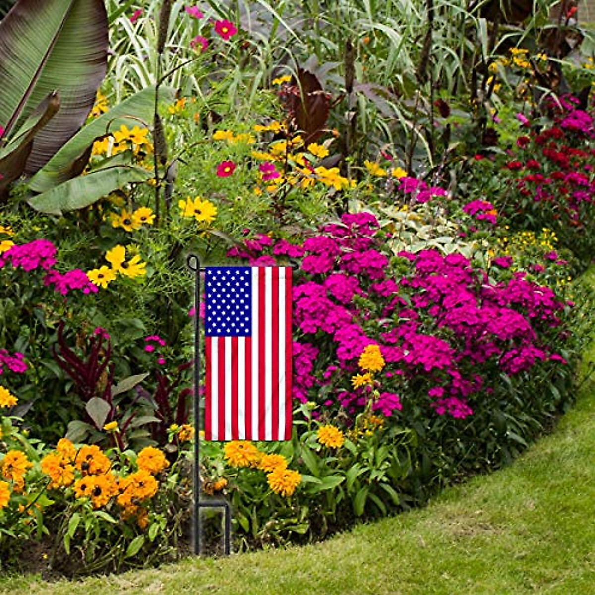 American USA Flag Mini Garden and Flower Pot Flag Topper