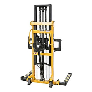 Vestil VHPS-2200-AA Man Stacker Adj Forks/Legs 2.2K, Yellow