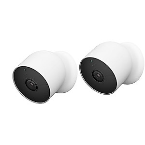 Google Nest Cam Outdoor or Indoor, Battery Wireless Camera - 2nd Gen (Two Cameras - Wire Free)