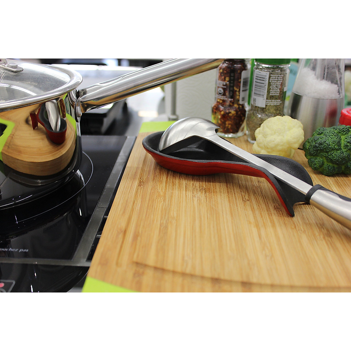 BergHOFF Cast Iron Spoon Rest, Red