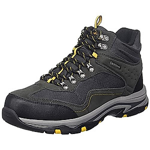 Skechers USA Men's Men's Waterproof Boot Hiking, Grey, 7.5