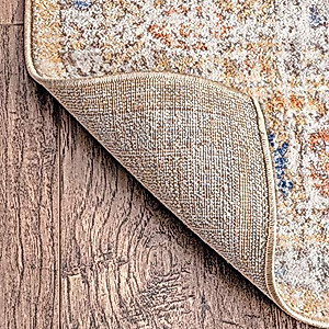 nuLOOM Jacquie Vintage Floral Runner Rug, 2' 8" x 8', Gold