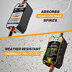 CARMTEK RV Surge Protector 30 Amp - RV Circuit Analyzer with Integrated Smart 30 Amp Surge Voltage Protection with Grip Handles