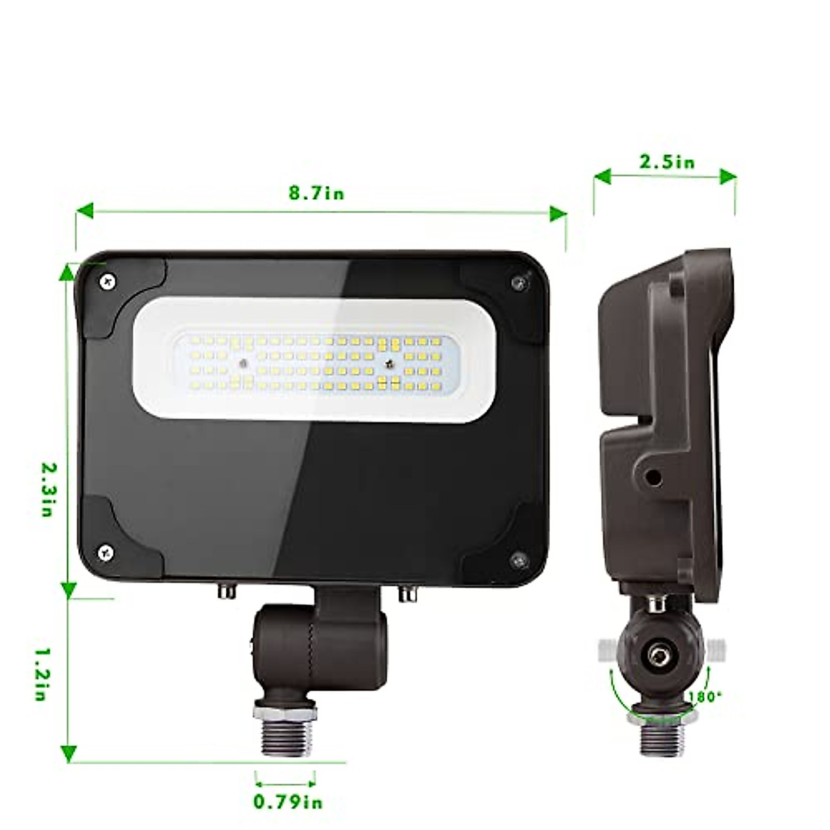 bulbeats 4 Pack 70W LED Flood Light Outdoor, 10500LM Eqv.250W Flood Security Light, 5000K Knuckle Mount, IP65 Waterproof Outdoor Lighting for Tree/Yards/Advertising Boards