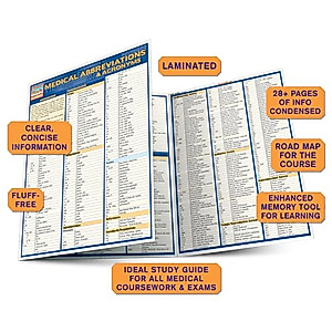 Medical Abbreviations & Acronyms: a QuickStudy Laminated Reference Guide (QuickStudy Academic)