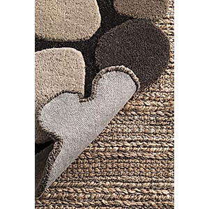 nuLOOM Pebbles Hand Tufted Wool Runner Rug, 2' 6" x 10', Natural