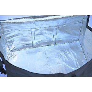 Electric Heated Insulated Food Delivery Bag, Pizza Delivery Bags for Hot and cold Food Large Reusable (23x14, Delivery Bag + Heating Pad)