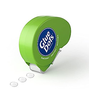 Glue Dots Dot N' Go Glue Dot Dispenser Project Pack with 200 Permanent, Poster, and Removable Double-Sided Adhesive Craft Dots Each, 3/8-Inch
